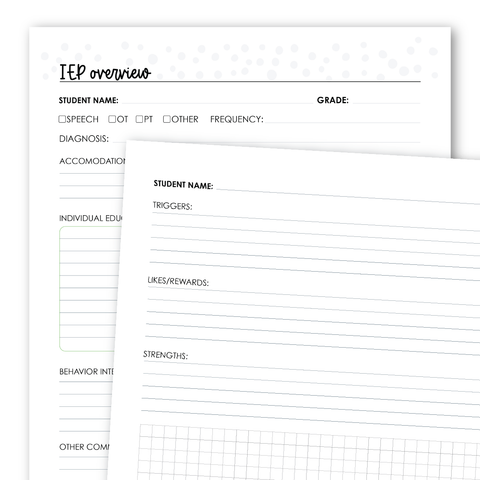 IEP Pages Add-On – Limelife Planners