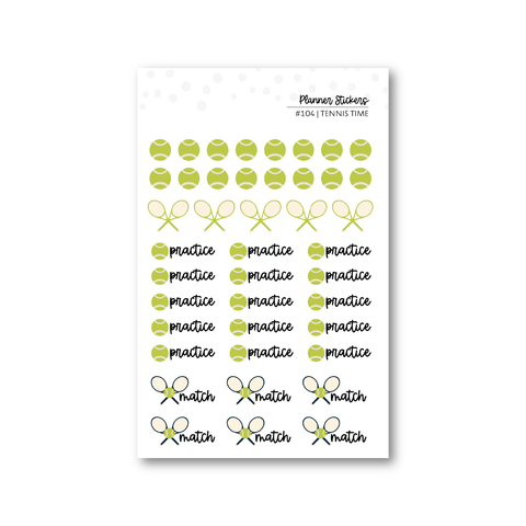 Tennis Time Mini Sticker Sheet – Limelife Planners